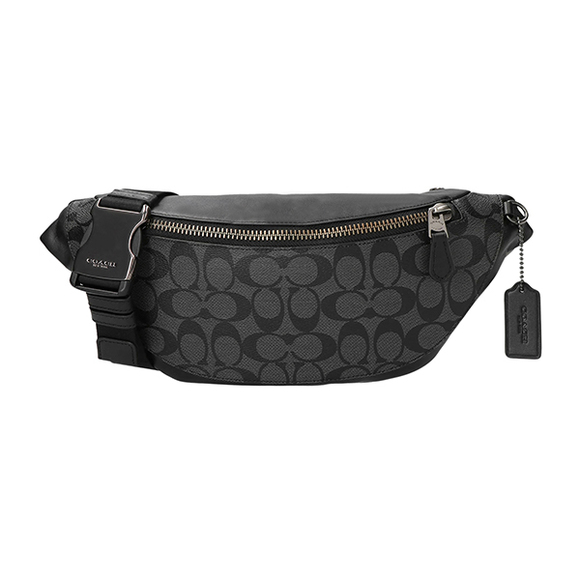 Coach | Bags | Coach Waist Bag Signature Body Bag Charcoal Black | Poshmark